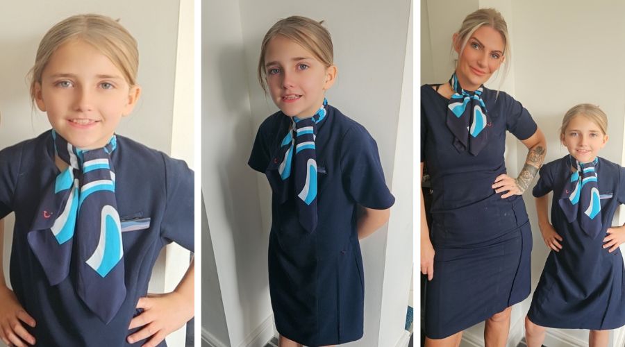 Imogen, 7, dresses up as her TUI agent mum for school’s Inspiration Day ...