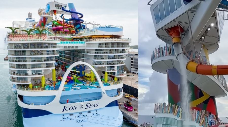 Royal Caribbean shuts Icon waterslide after tube breaks, injuring guest ...